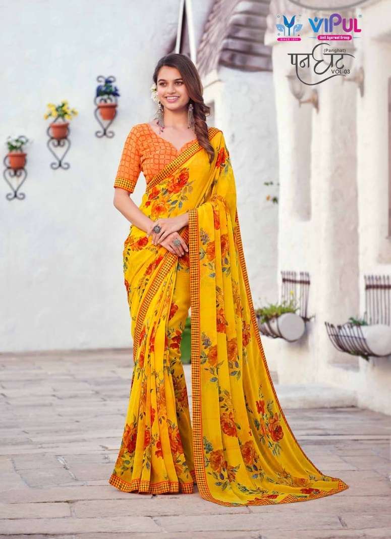 Vipul Presents Panghat Vol-3 Series Latest Designer Silk Saree At Best ...