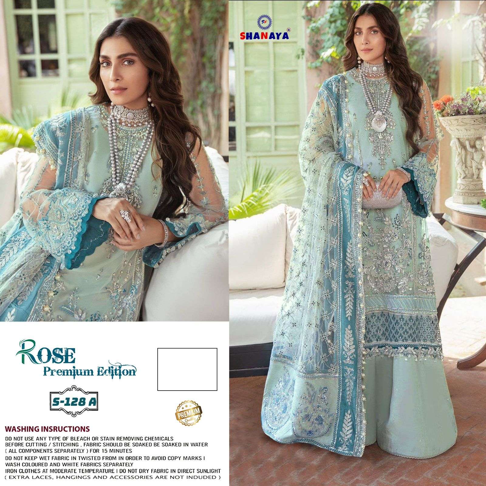 SHANAYA ROSE PREMIUM S 128 PAKISTANI dESIGNER SUIT