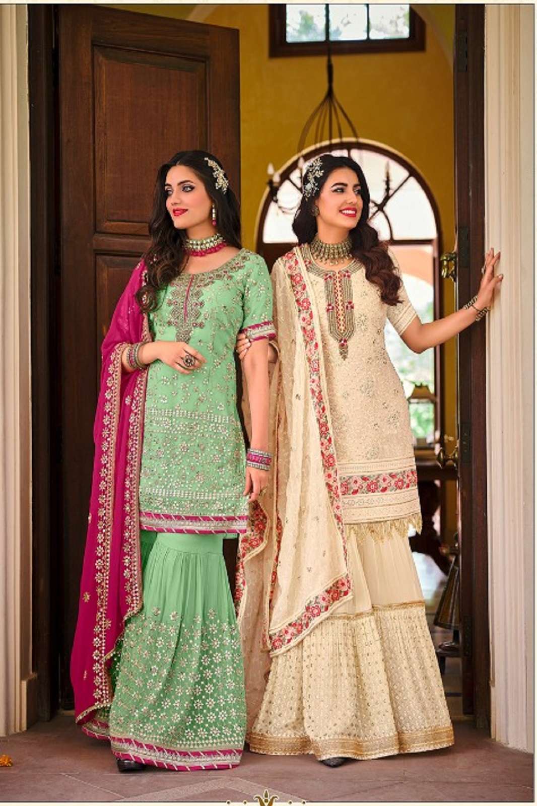 Eba Armani Traditional Georgette Party & Festival Wear Sharara Suit ...