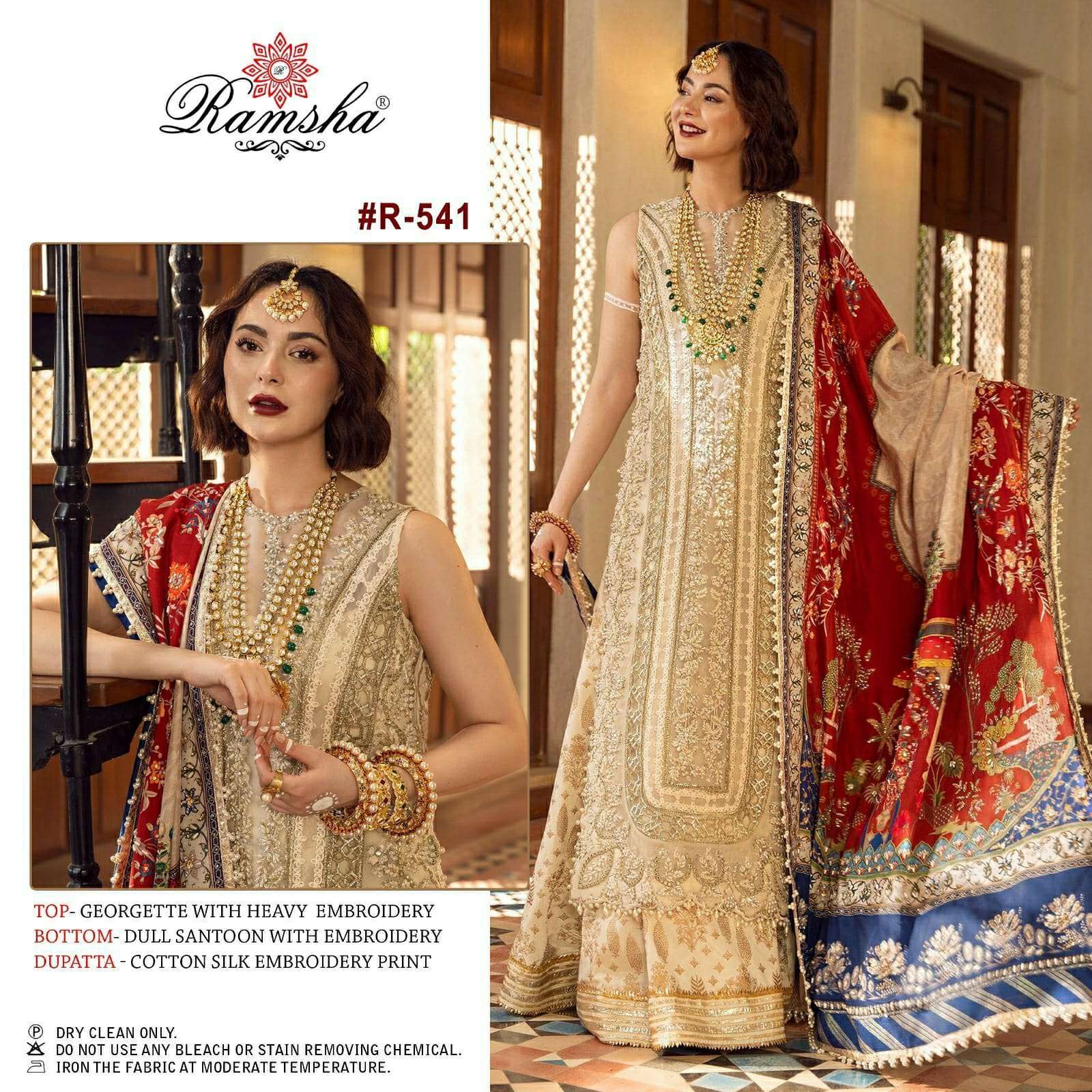 RAMSHA R 541 DESIGNER PAKISTANI SALWAR SUIT