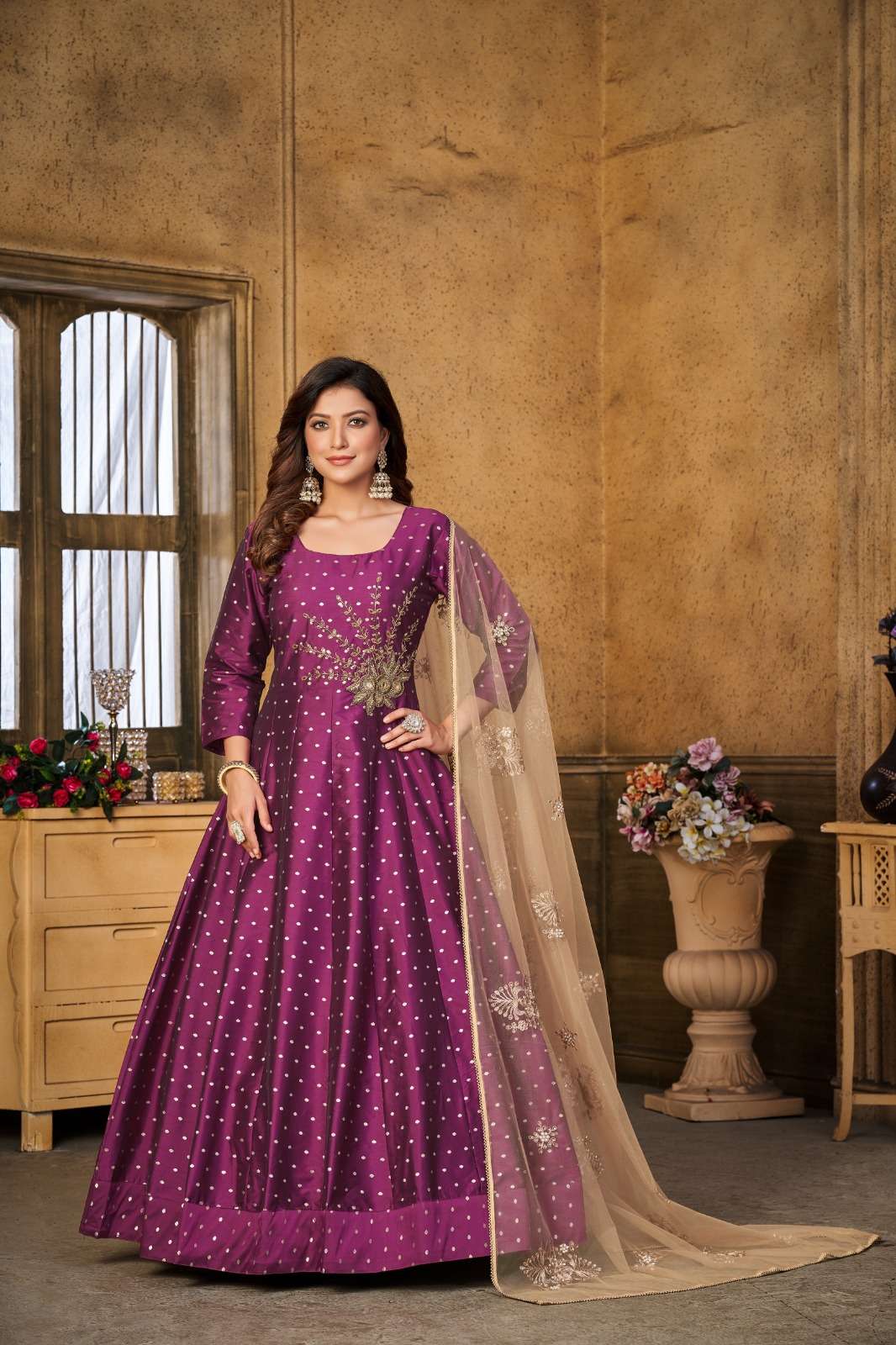 Shri Balaji Emporium D.F -1 Hit design Party, Function Wear Fancy Gown ...