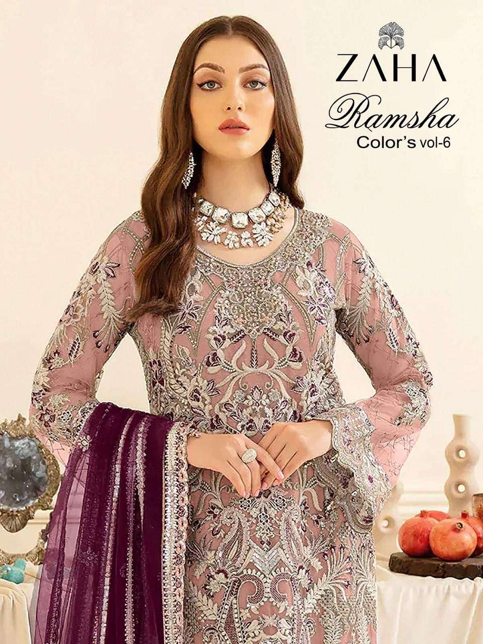 ZAHA RAMSHA VOL 6 GEORGETTE PAKISTANI SUIT