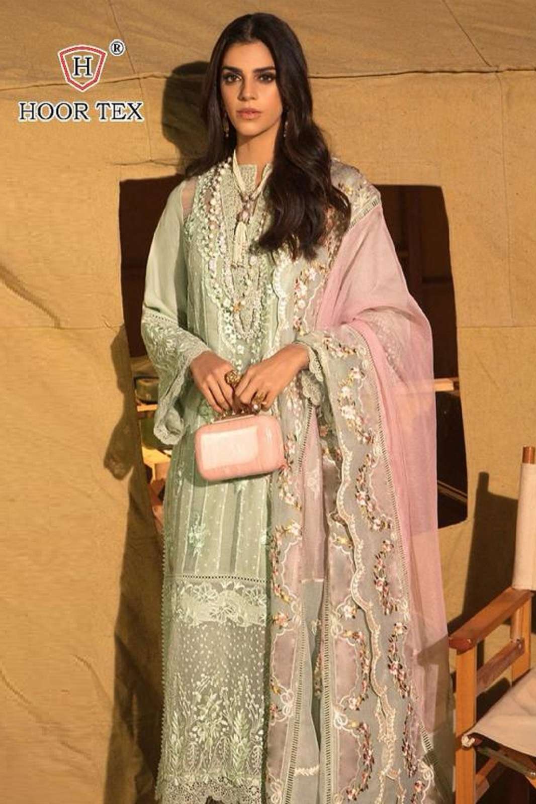 HOOR TEX H 141 SEMI SITCHED PAKISTANI SALWAR SUITS