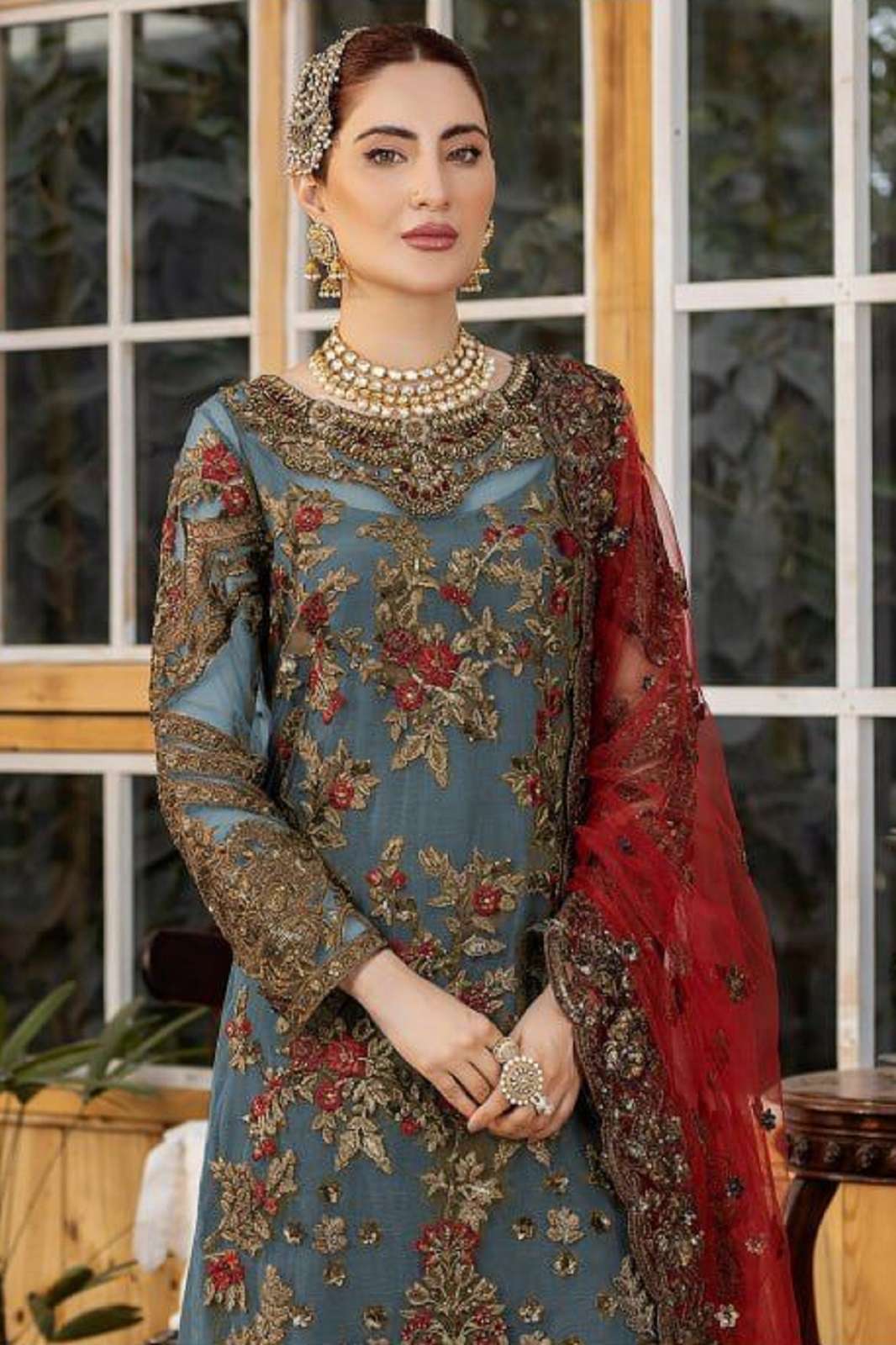 KALEESHA KF 151 SEMI STICHED PAKISTANI SALWAR SUITS