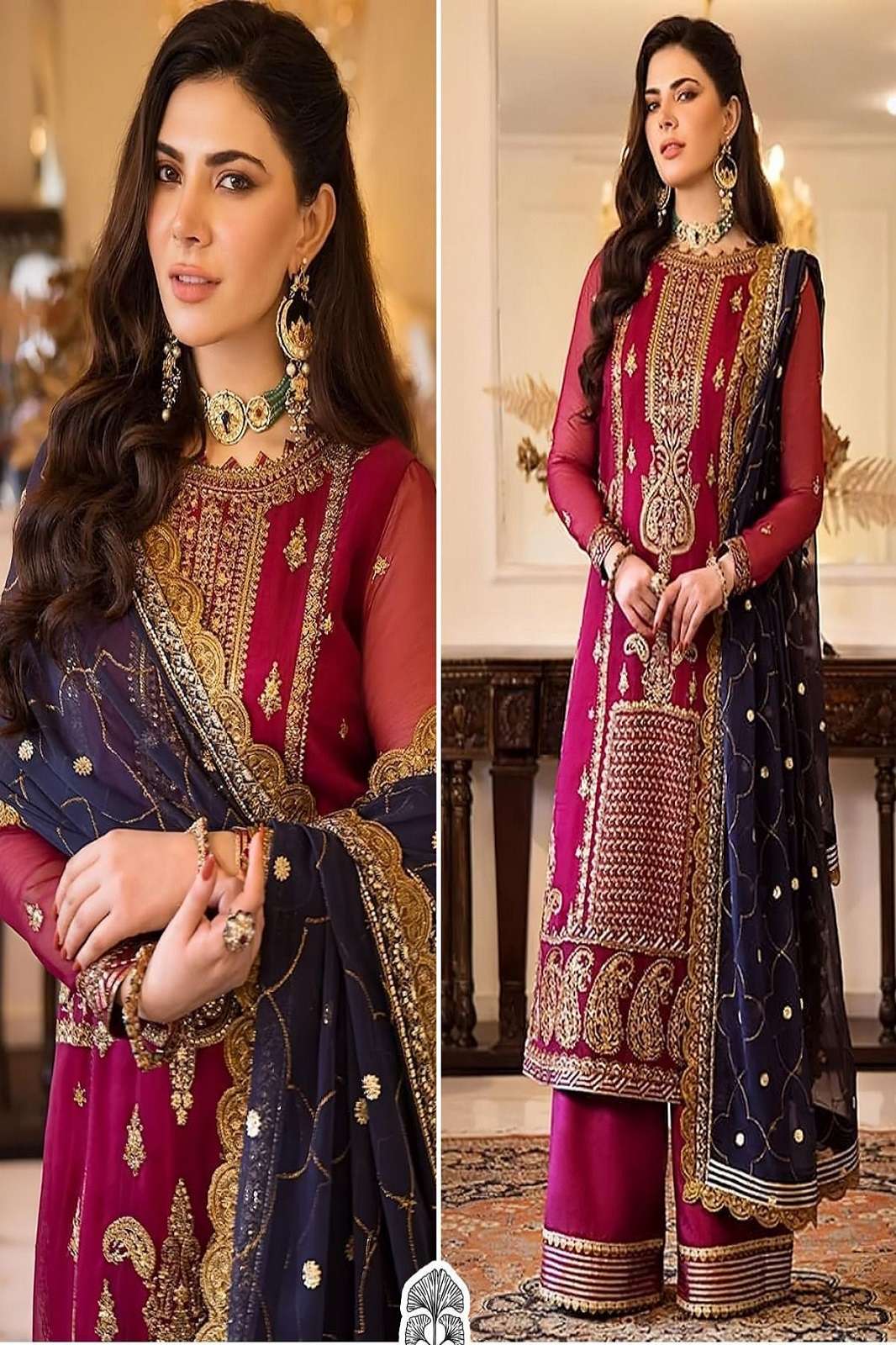 ZAHA 10207 SEMI STICHED PAKISTANI SALWAR SUITS