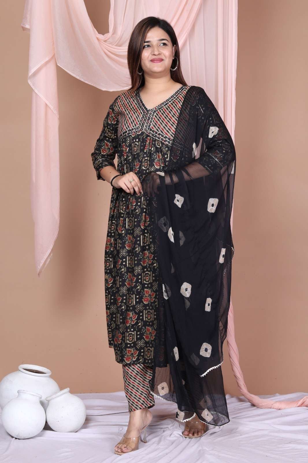 Combo Set Aliya Cut Kurtis With Pant And Dupatta