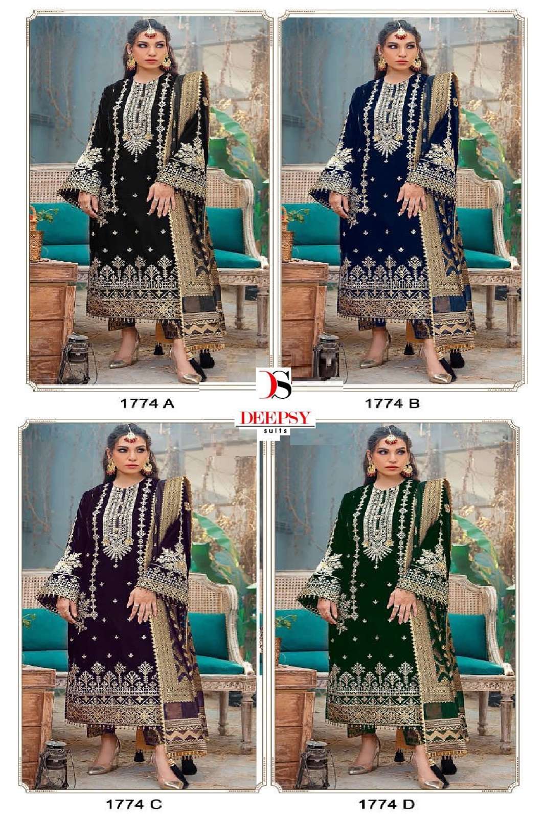 SERINE S 145 A TO D SEMI STICHED PAKISTANI SALWAR SUITS