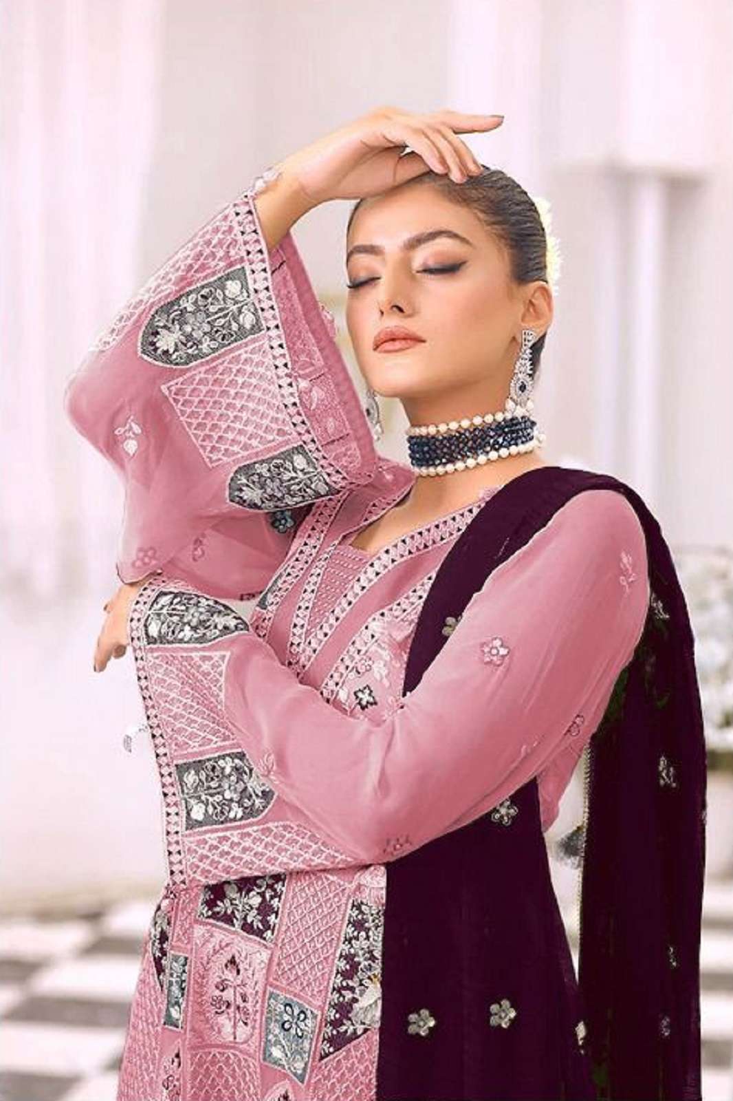 RAMSHA R 1079 A TO D READYMADE PAKISTANI SALWAR SUITS COLLECTION