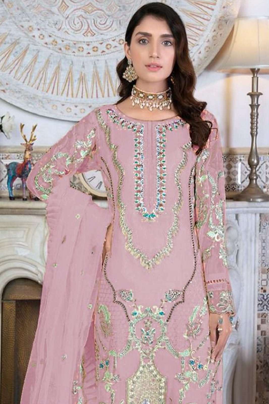 ZIAAZ DESIGNS NOOR CODE 282 SEMI STICHED PAKISTANI SUITS