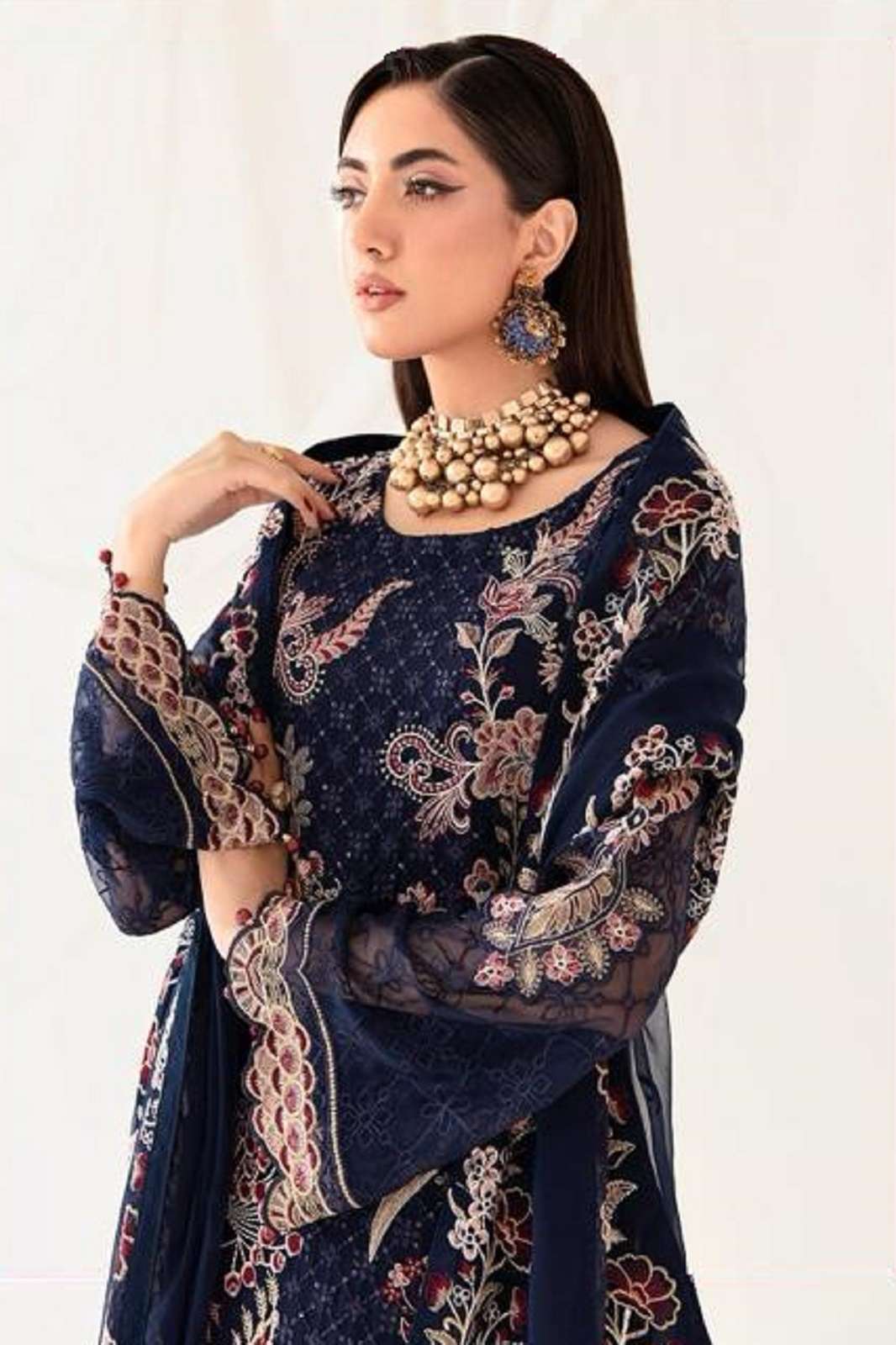 HOOR TEX H 146 SEMI STICHED PAKISTANI SALWAR SUITS