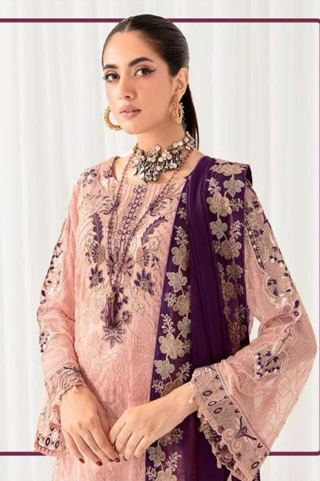 HOOR TEX H 150 SEMI STICHED PAKISTANI SALWAR SUITS