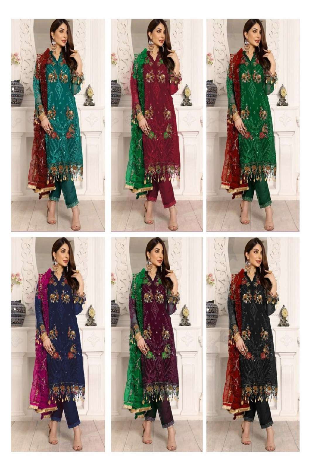 KALEESHA 114 TO 114 E SEMI STICHED PAKISTANI SUITS