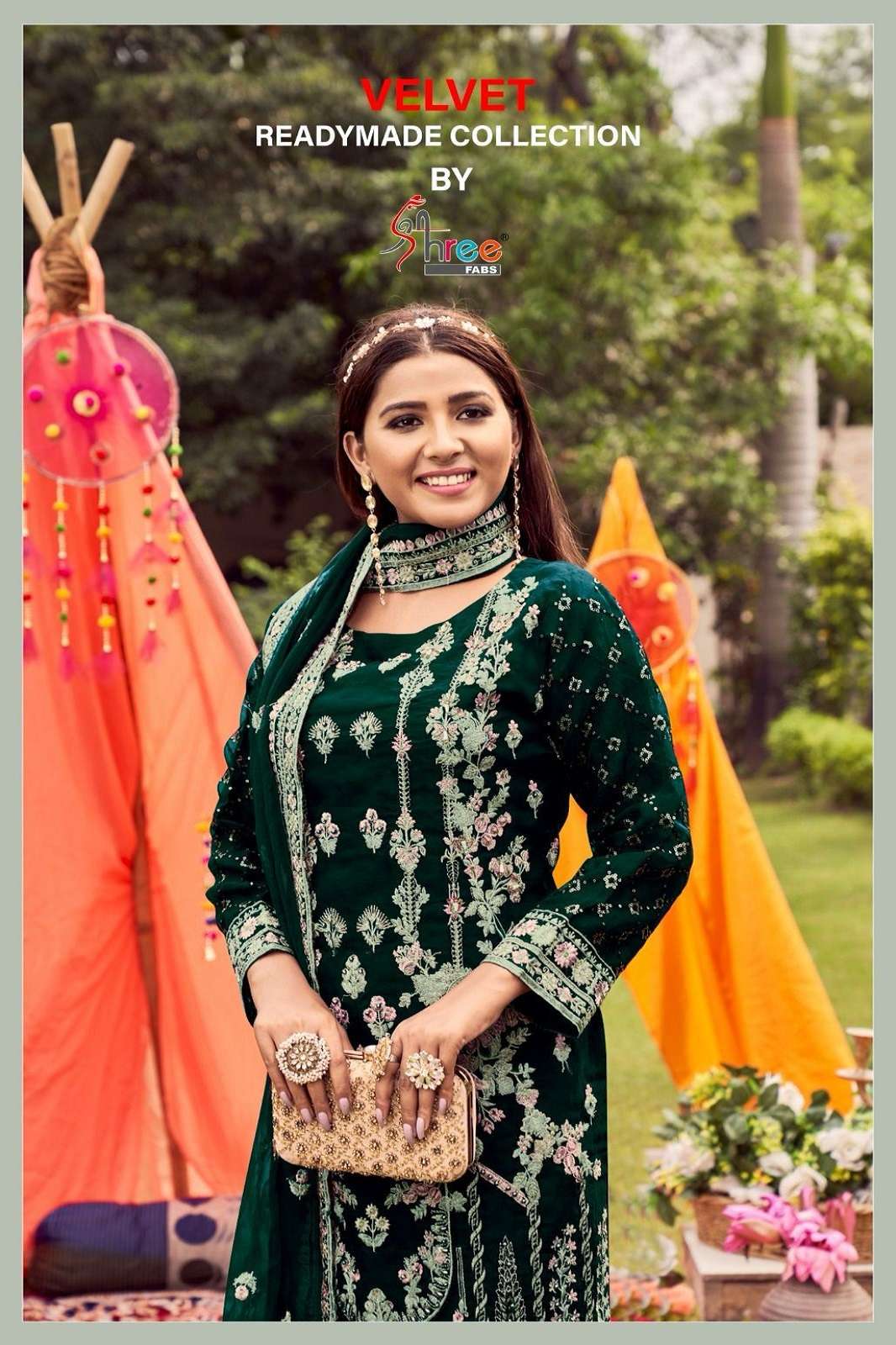 SHREE FAB SV 1048 VELVET READYMADE PAKISTANI SUITS