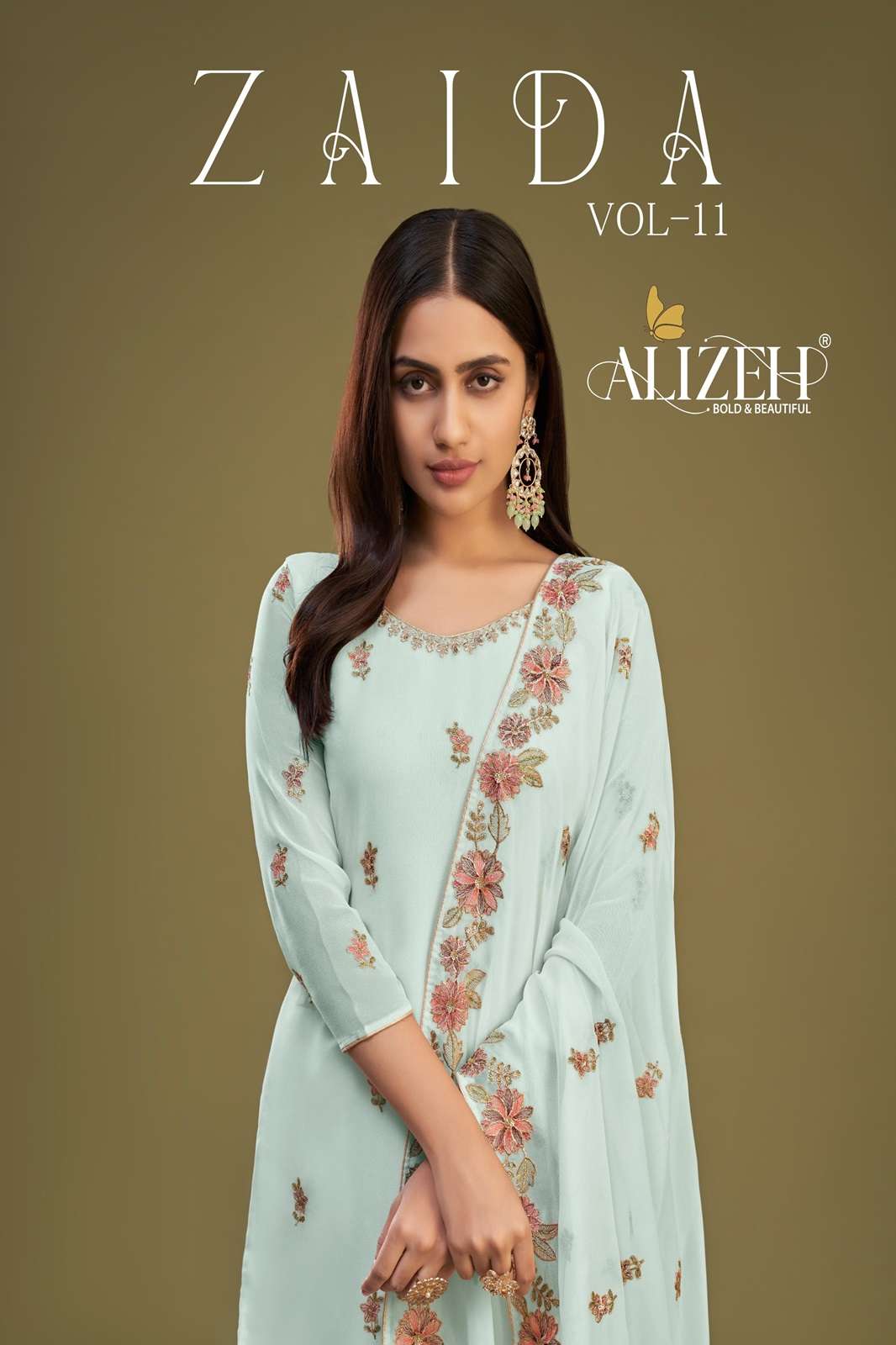 ALIZAH ZAIDA VOL 11 SHARARA HEAVY DESIGNER SUIT