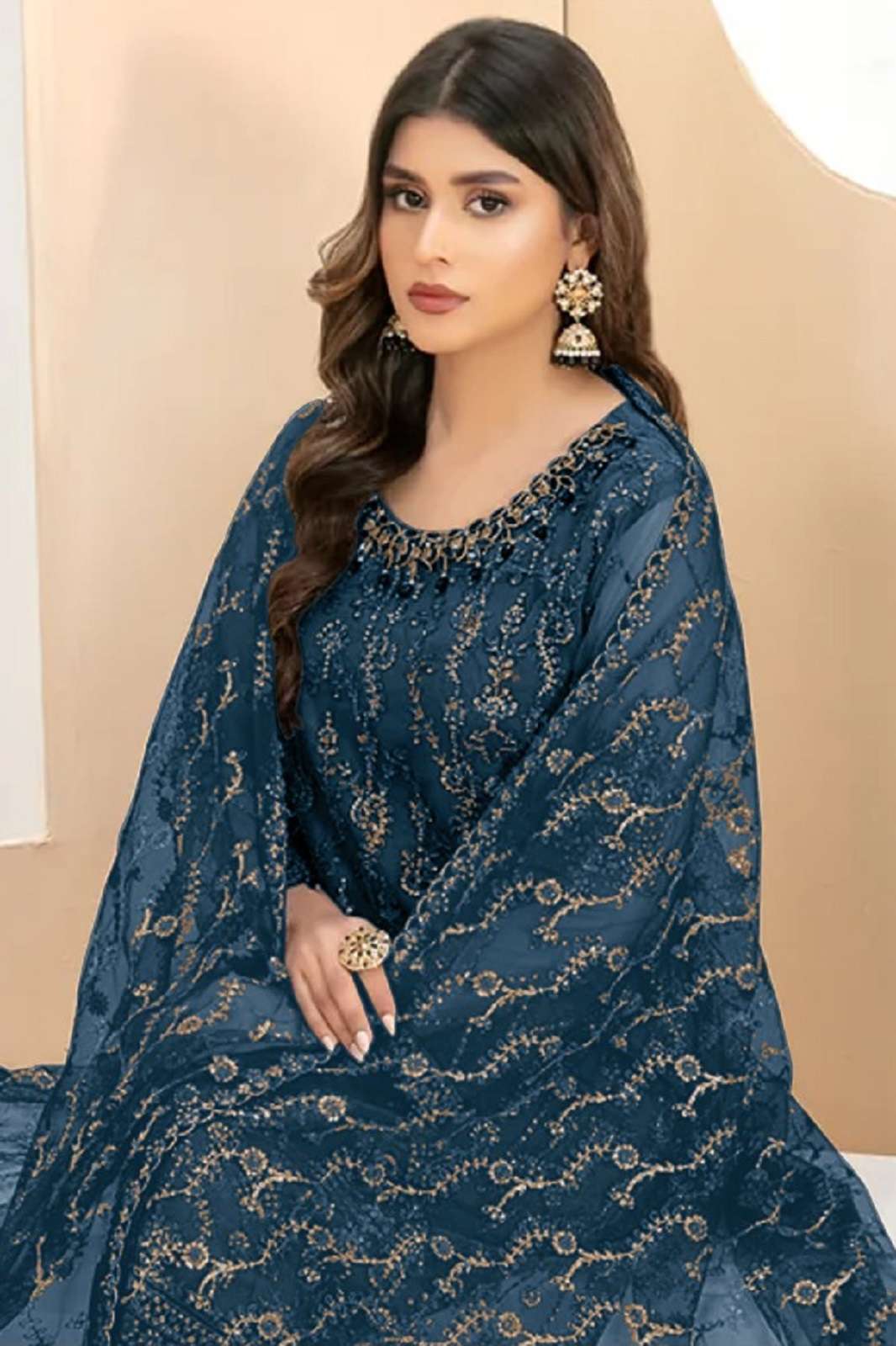 DEEPSY SUITS 2026 A TO D ORGANZA SEMI STICHED SUITS