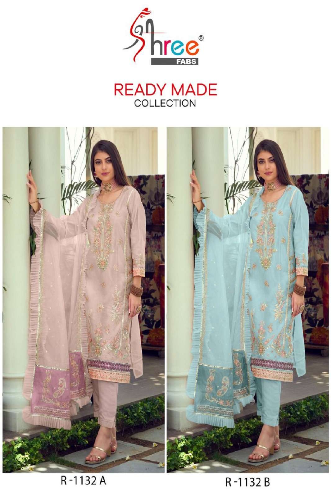 SHREE FAB R 1132 A & B READYMADE DESIGNER PAKISTANI SUITS