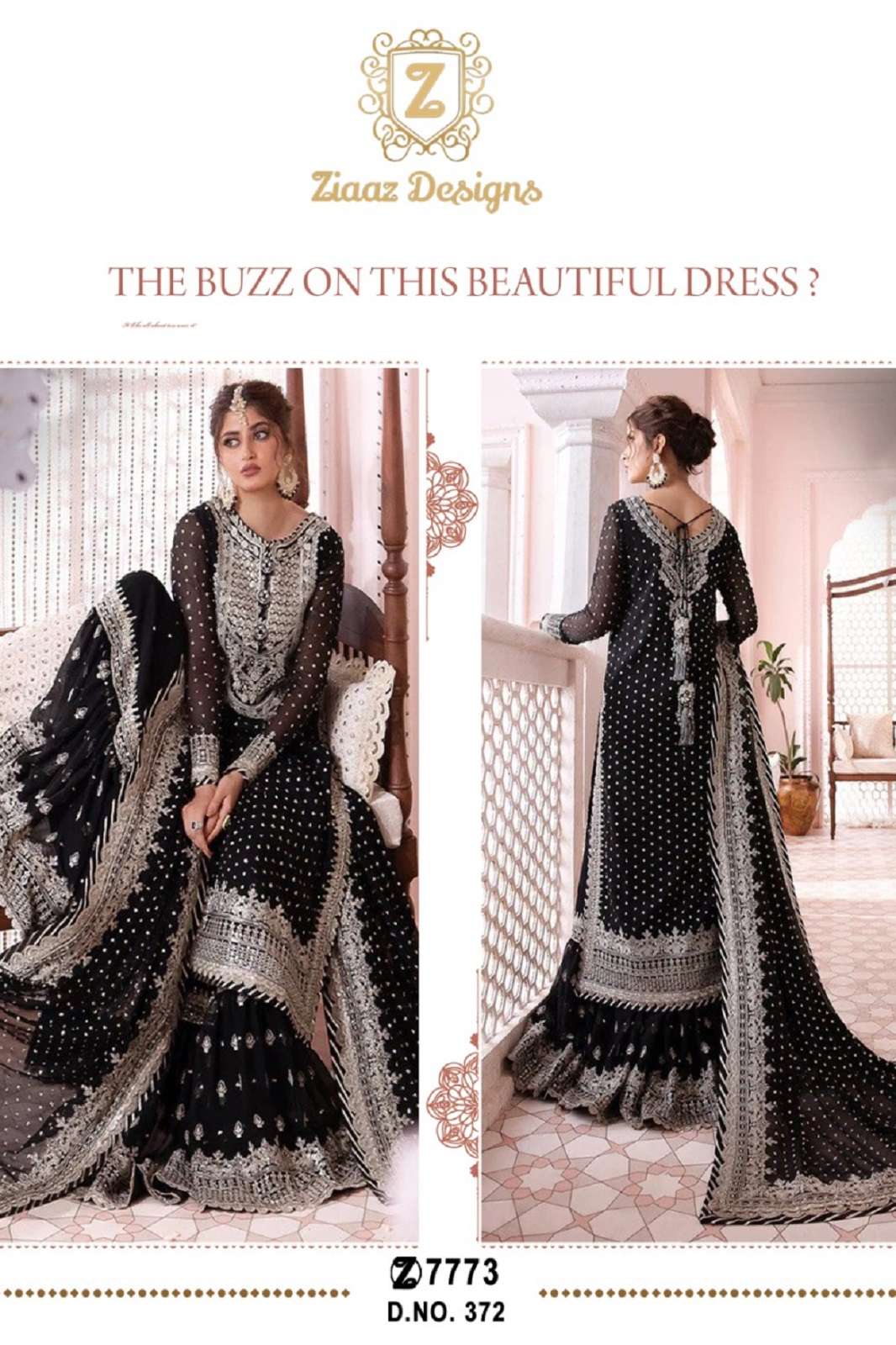 ZIAAZ DESIGNS 370 C PAKISTANI SALWAR SUITS