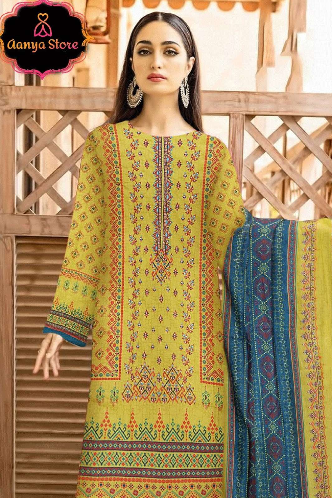 AANYA STORE 2534 SEMI STICHED PAKISTANI SUITS