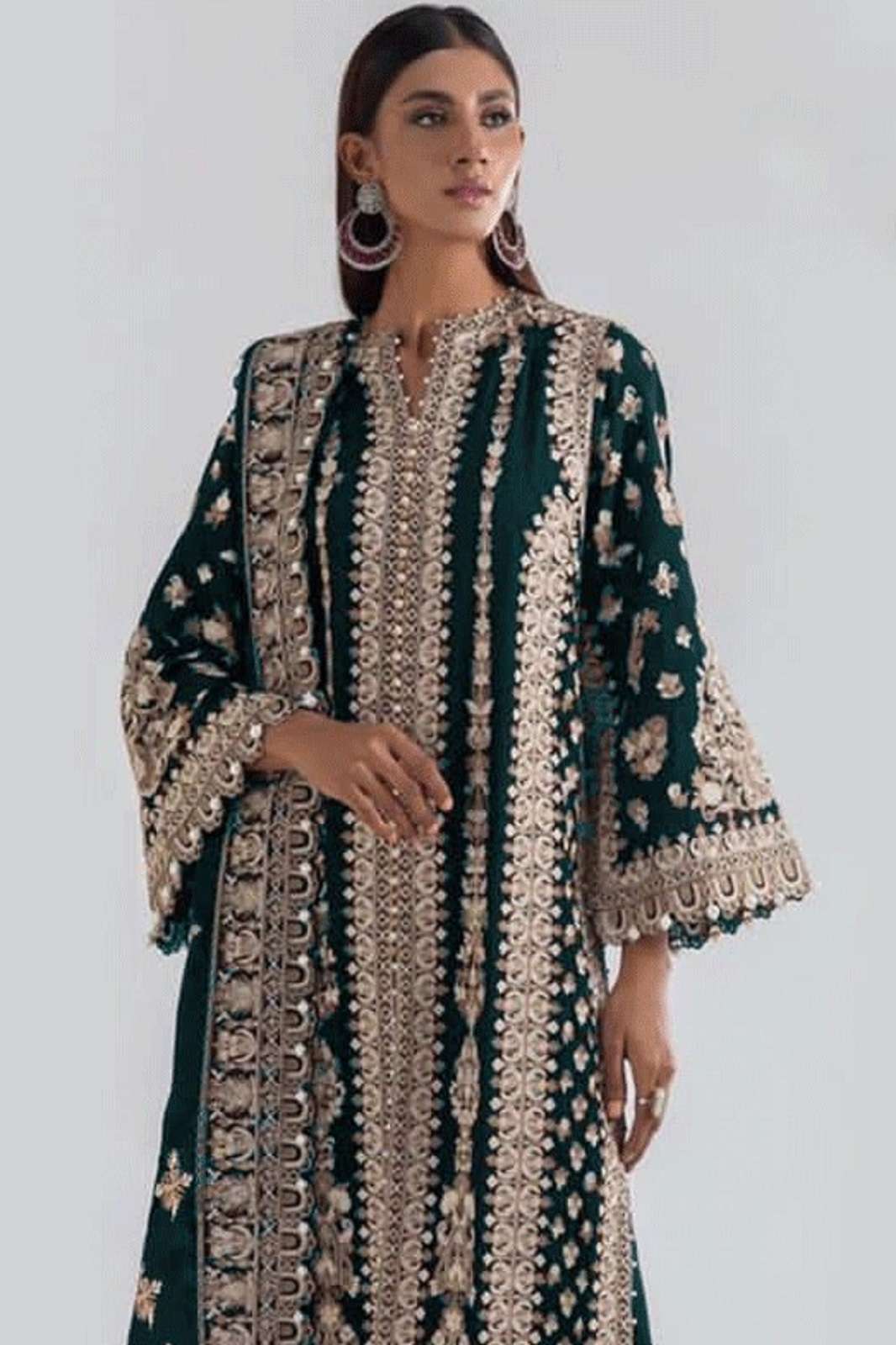 AANYA STORE JT 131 B SEMI STICHED PAKISTANI SUITS