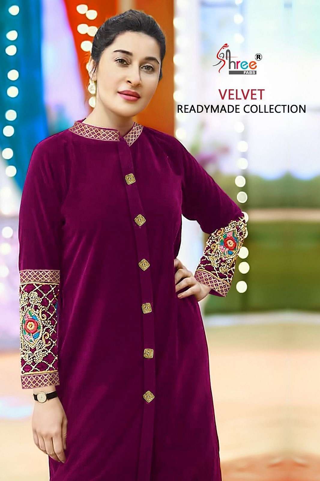 SHREE FAB SV 1201 VELVET READYMADE PAKISTANI SUITS
