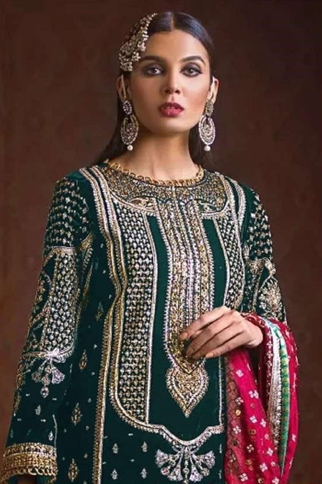 AMENA B 111 SEMI STICHED PAKISTANI SALWAR SUITS