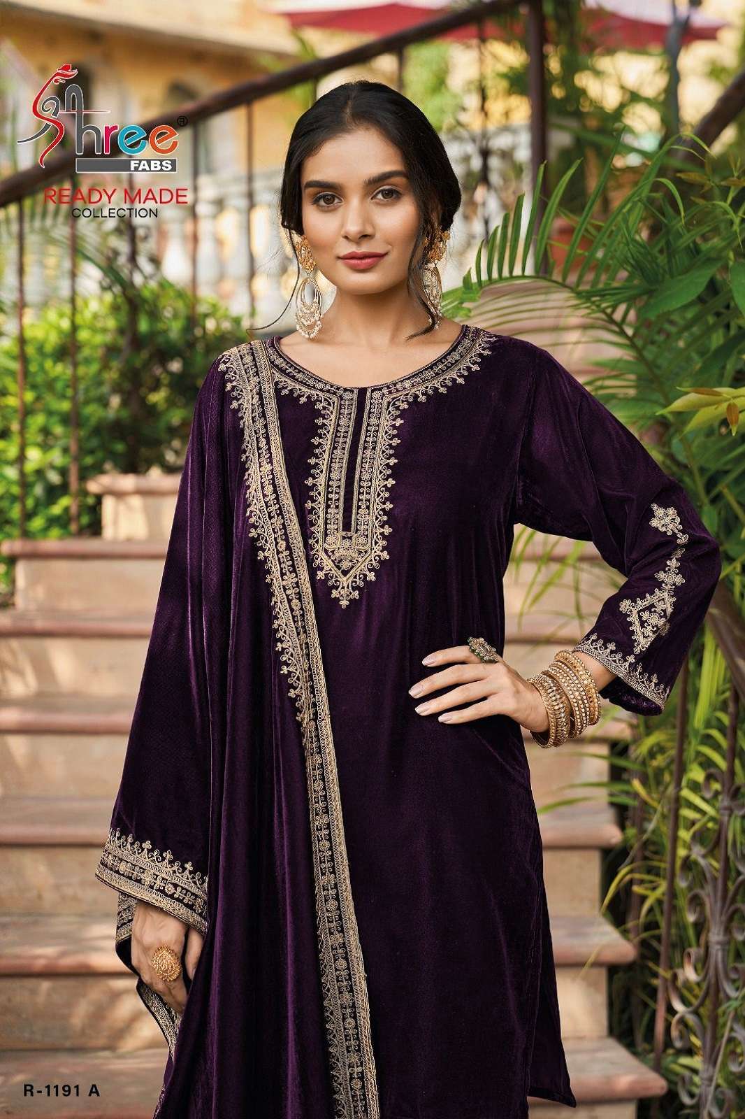 SHREE FAB SV 1191 VELVET READYMADE PAKISTANI SUITS