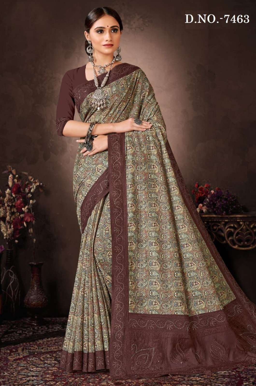 SHRI BALAJI EMPORIUM AASHIQUI DIGITAL PRINT SAREE WITH EMBRODERY WORK