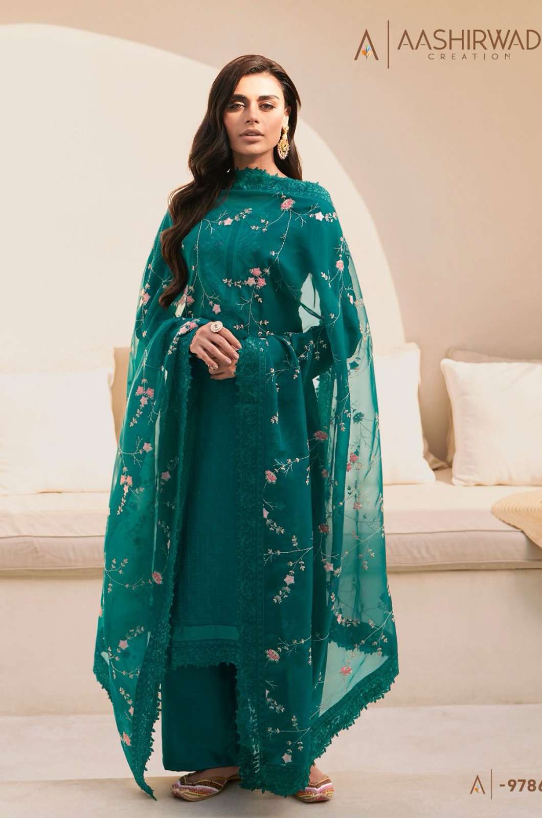 AASHIRWAD AAFREEN DOLLA SILK SUIT WITH SILK SANTOON INNER