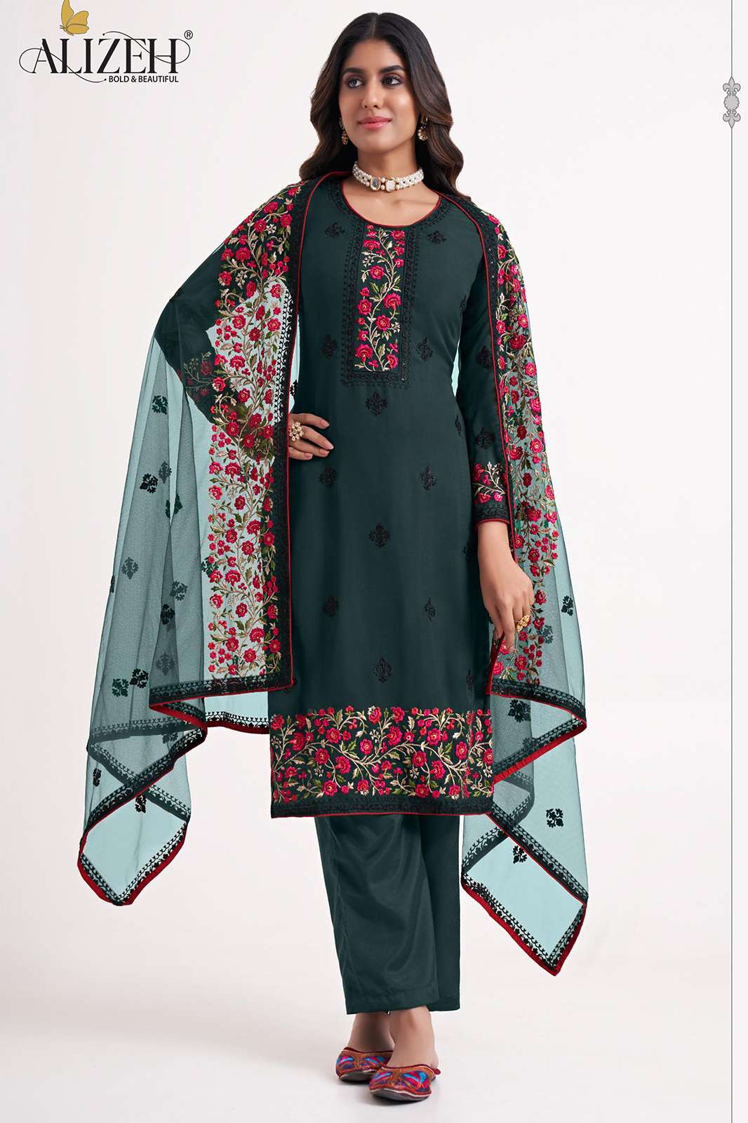 ALIZEH ALIZEH OFFICIAL TOP BEAUTIFULLY CRAFTED WITH MULTI THREAD ...