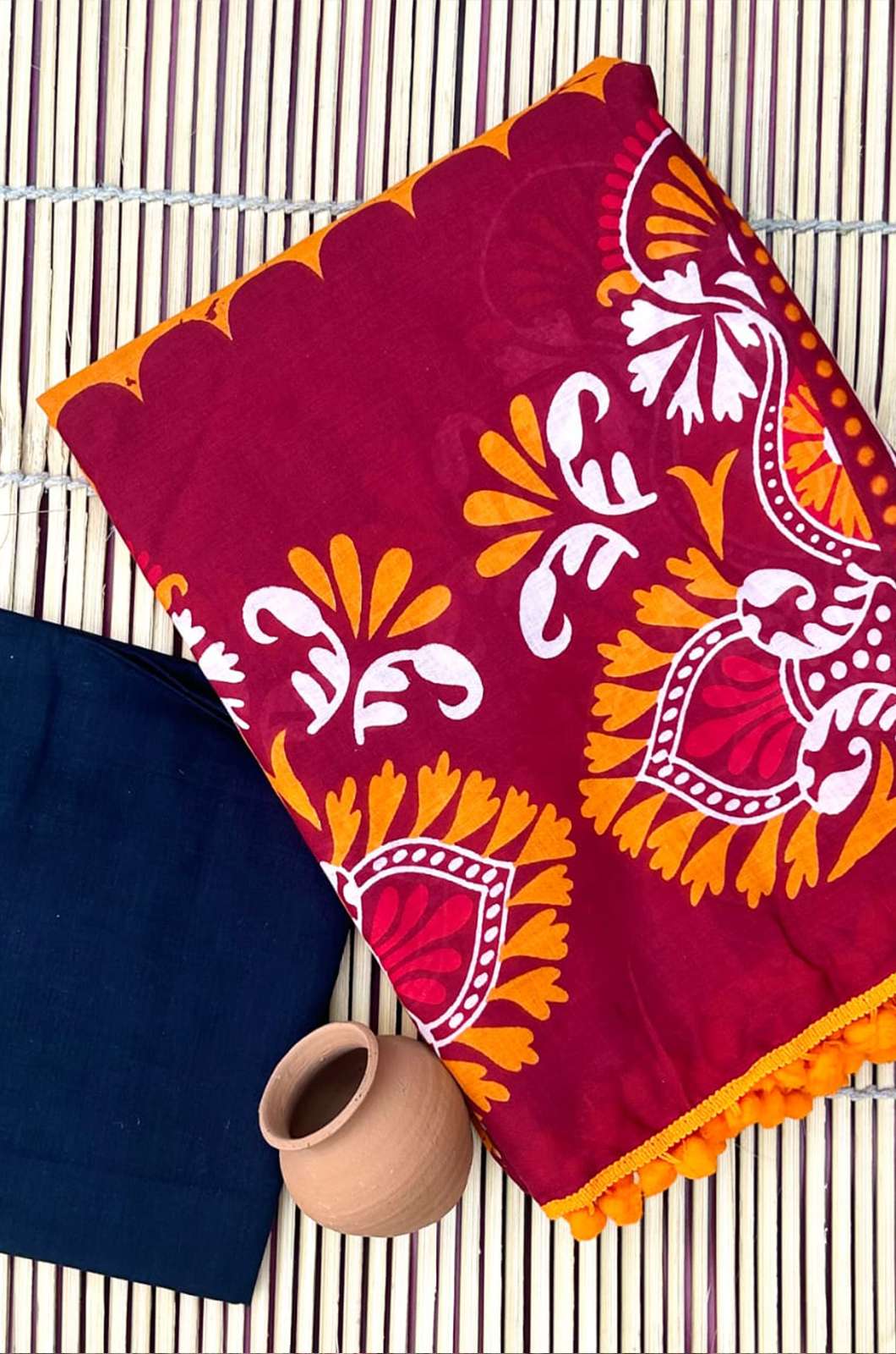 Shri Balaji Emporium 5079A Hand Block Print Cotton Mulmul Sarees with ...