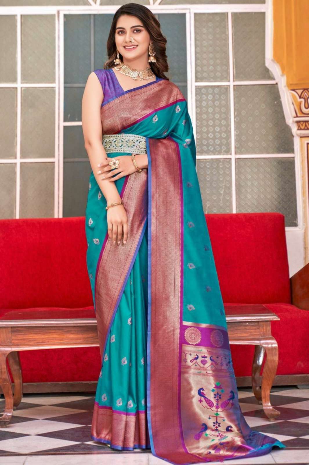 RAJPATH 6403 Hansika Paithani wedding wear designer soft paithani silk ...