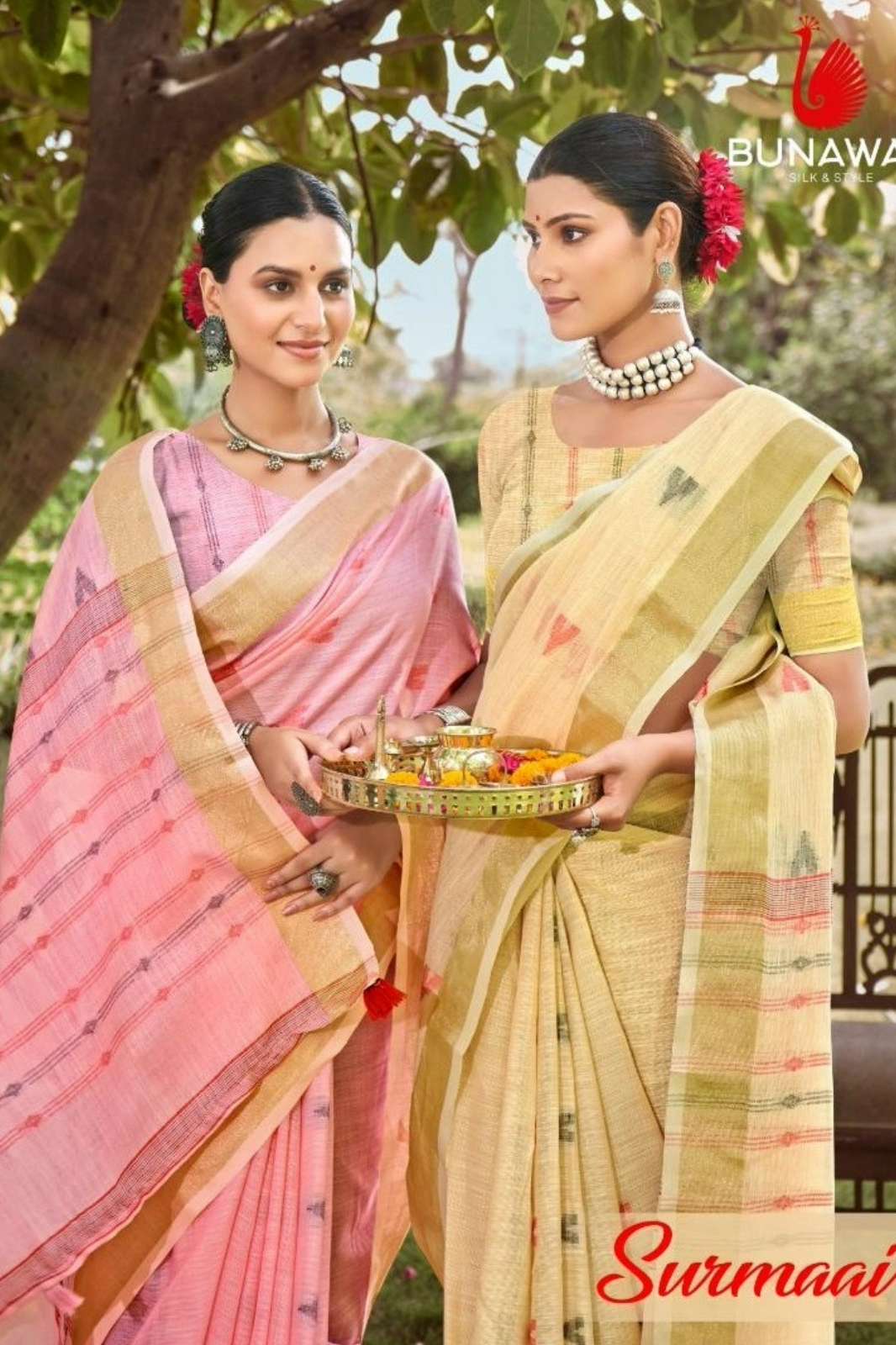 Bunawat Surmaai 7062 Pure Cotton Weaving Woek Handloom Saree