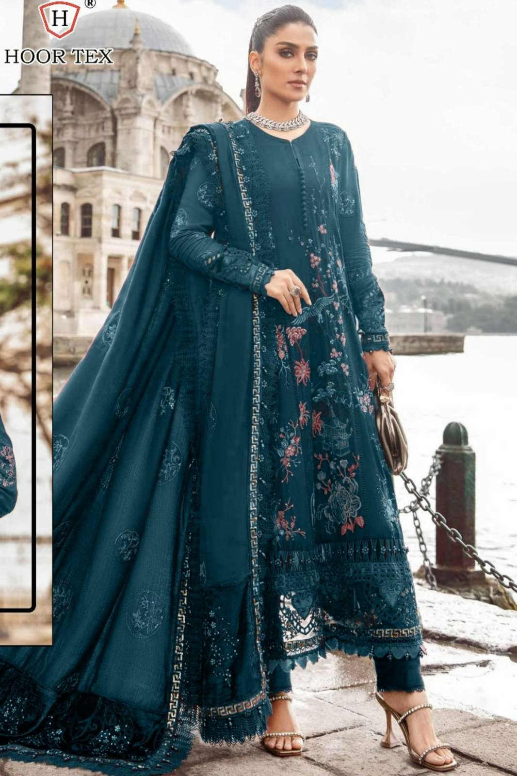 HOOR TEX H 286 356o Beautiful Embroiderd Heavy Rayon Pakistani Suit