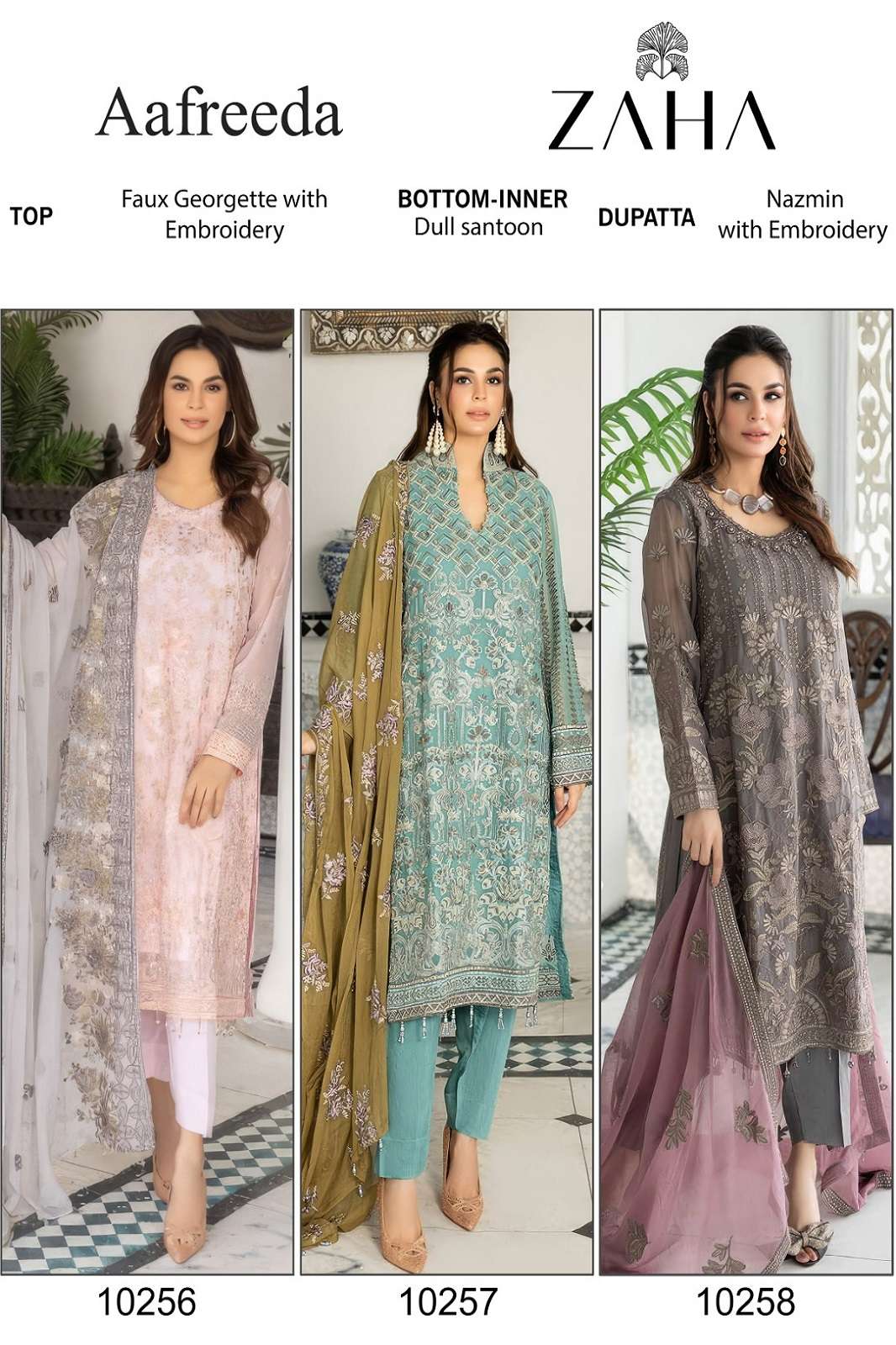 ZAHA AFREEDA VOL 1 SEMI STITCHED PAKISTANI SUITS