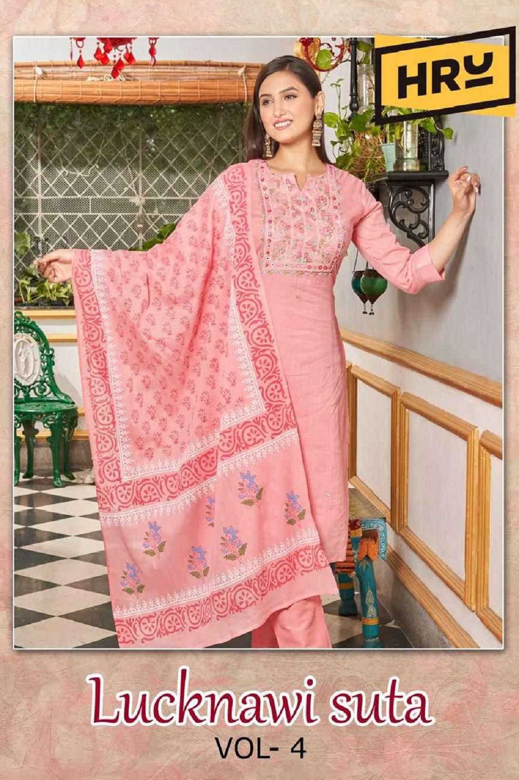 LUCKNAWI SUTA VOL 4 BY HRU READY TO WEAR KURTIES