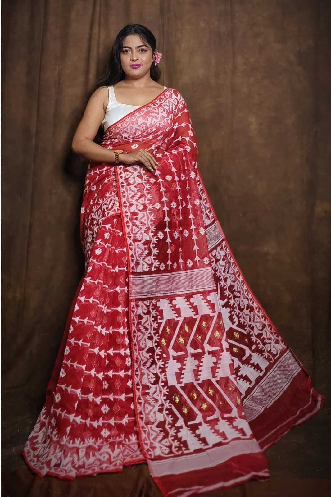 SHRI BALAJI EMPORIUM 927n Traditinal Designer Jamdani Handloom Saree