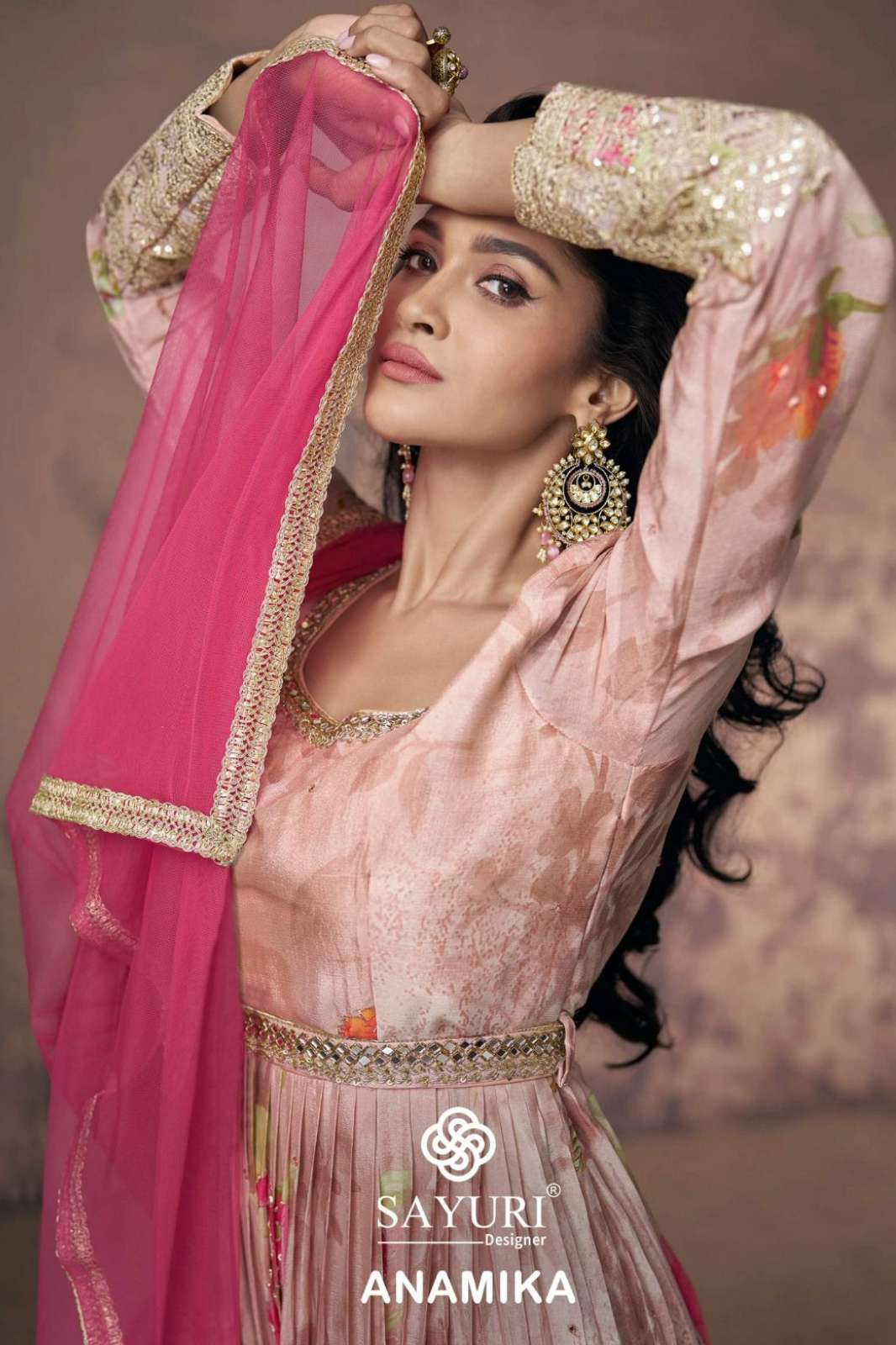 SAYURI ANAMIKA 8178 READYMATE REAL GEROGETTE ANARKALI SUIT WITH ...