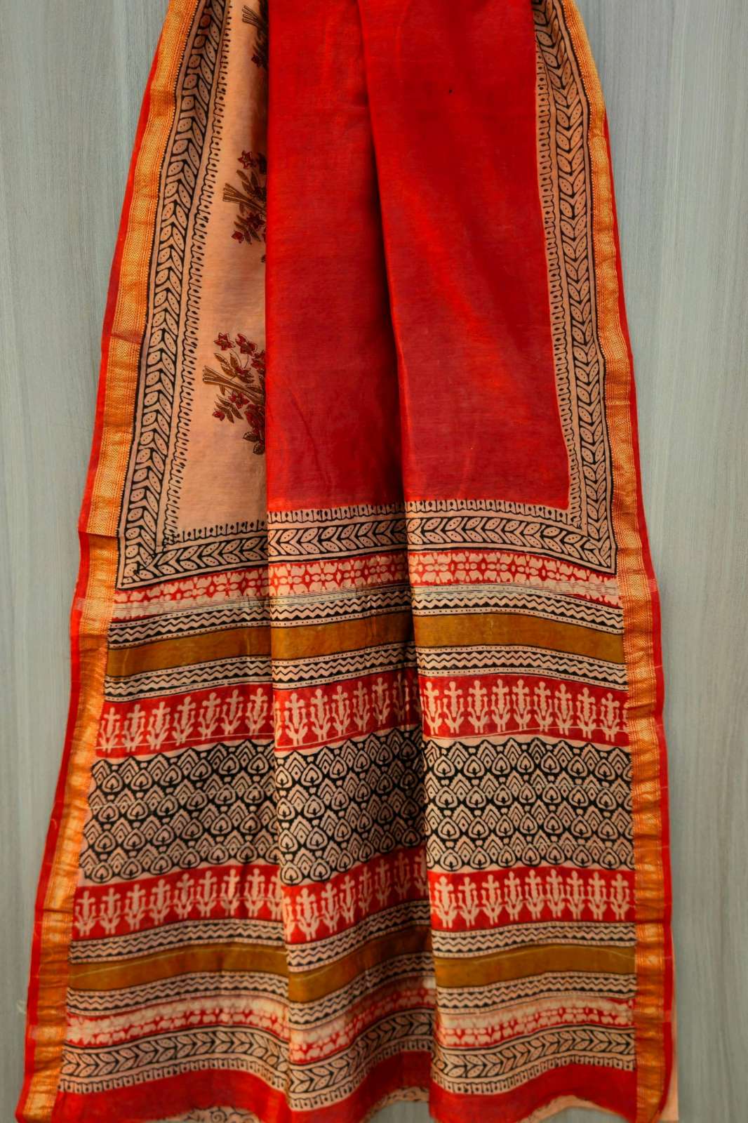 Shri Balaji Emporium 9980 Maheshwari Silk Hand Block Printed Handloom ...