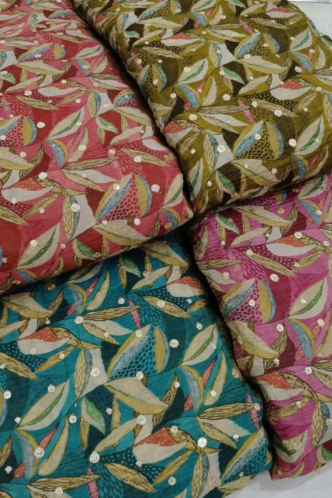 Shri Balaji Emporium A179 Mocash work Pure Tissue Designer Fabric