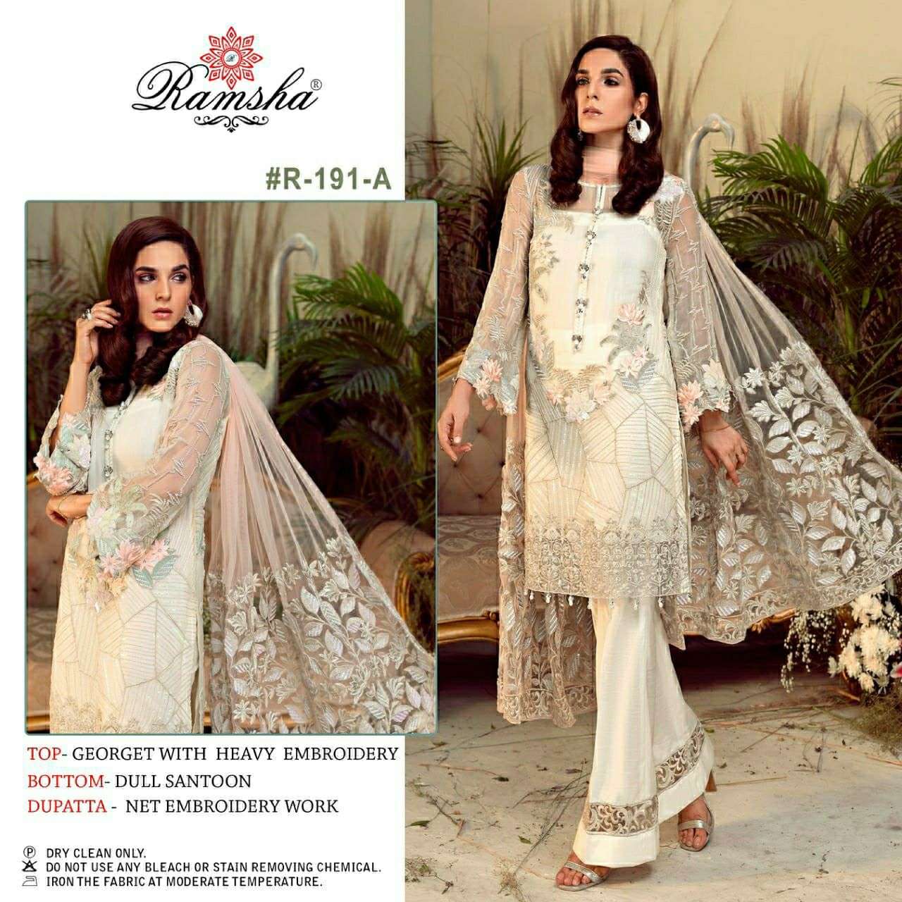 RAMSHA PRESENTS DNO R-191 A - R-191D SERIES INDIAN WOMEN DEISGNER PLAZZO SHARAR SALWAR KAMEEZ ...