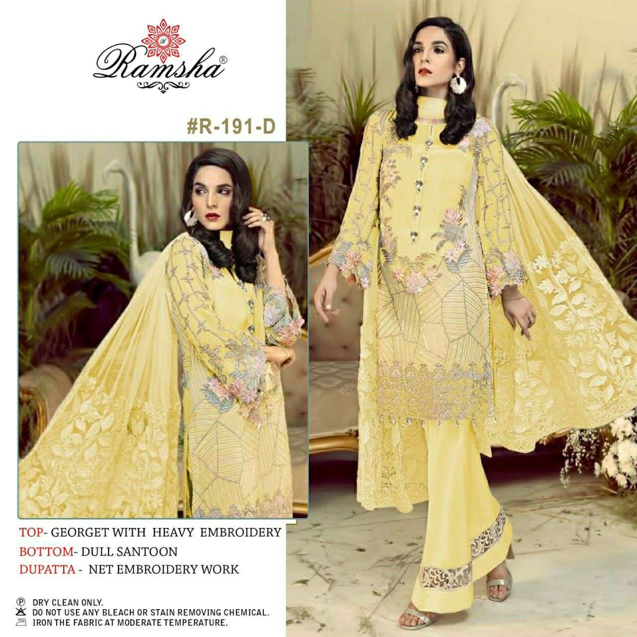 RAMSHA PRESENTS DNO R-191 A - R-191D SERIES INDIAN WOMEN DEISGNER PLAZZO SHARAR SALWAR KAMEEZ ...