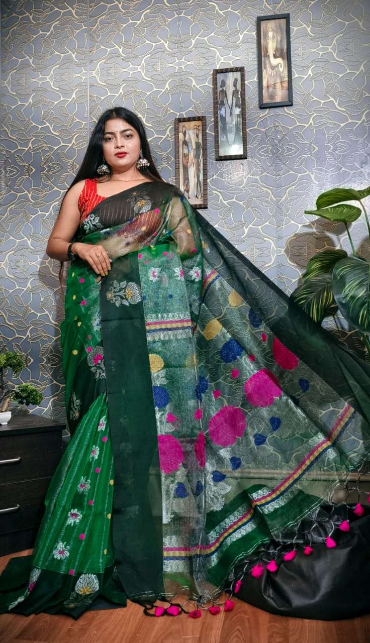 BALAJI EMPORIUM PRESENTS INDIAN WOMEN TRADITIONAL MUSLIN WEAVING WORK ...