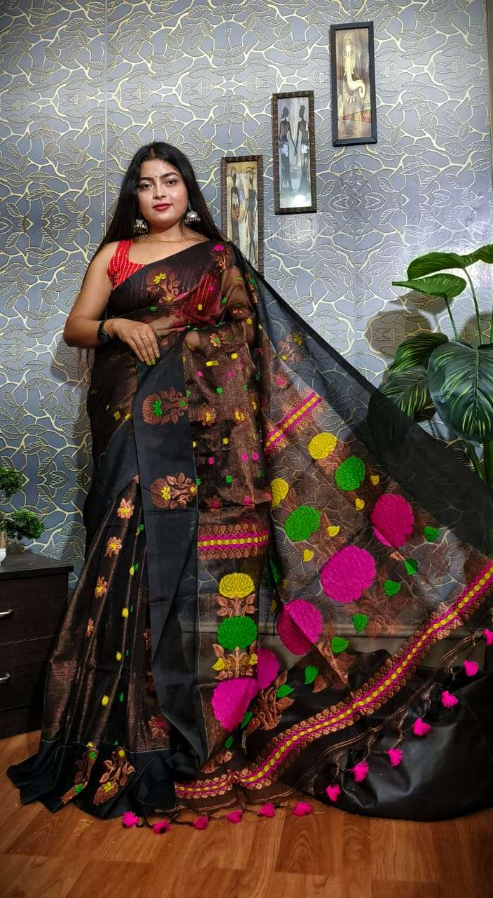 BALAJI EMPORIUM PRESENTS INDIAN WOMEN TRADITIONAL MUSLIN WEAVING WORK ...