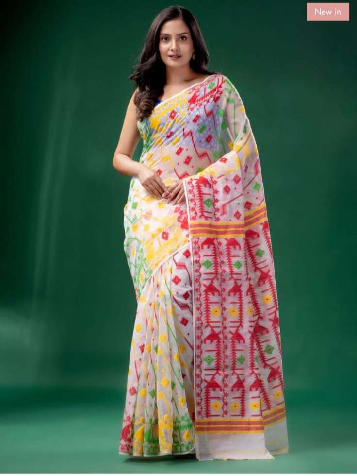 BALAJI EMPORIUM PRESENTS ETHNIC WOMEN INDIAN TRADITIONAL JAMDANI SAREE ...