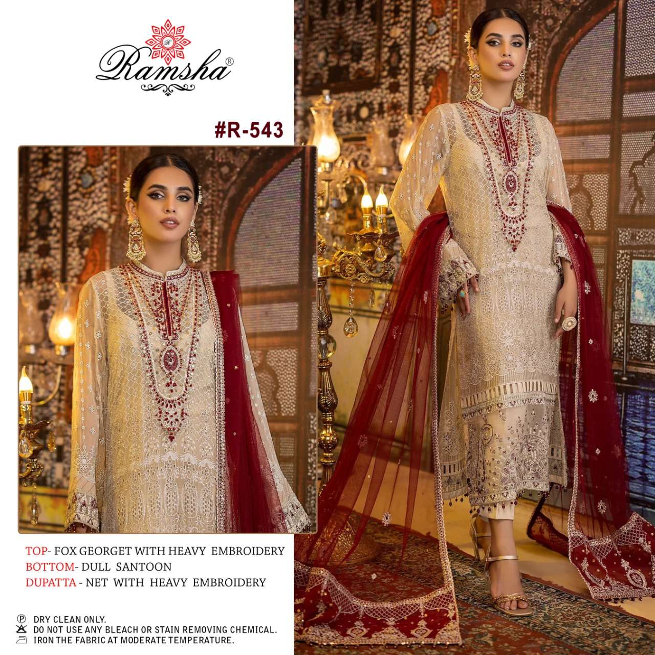RAMSHA 543 GEORGETTE PAKISTANI SALWAR SUITS