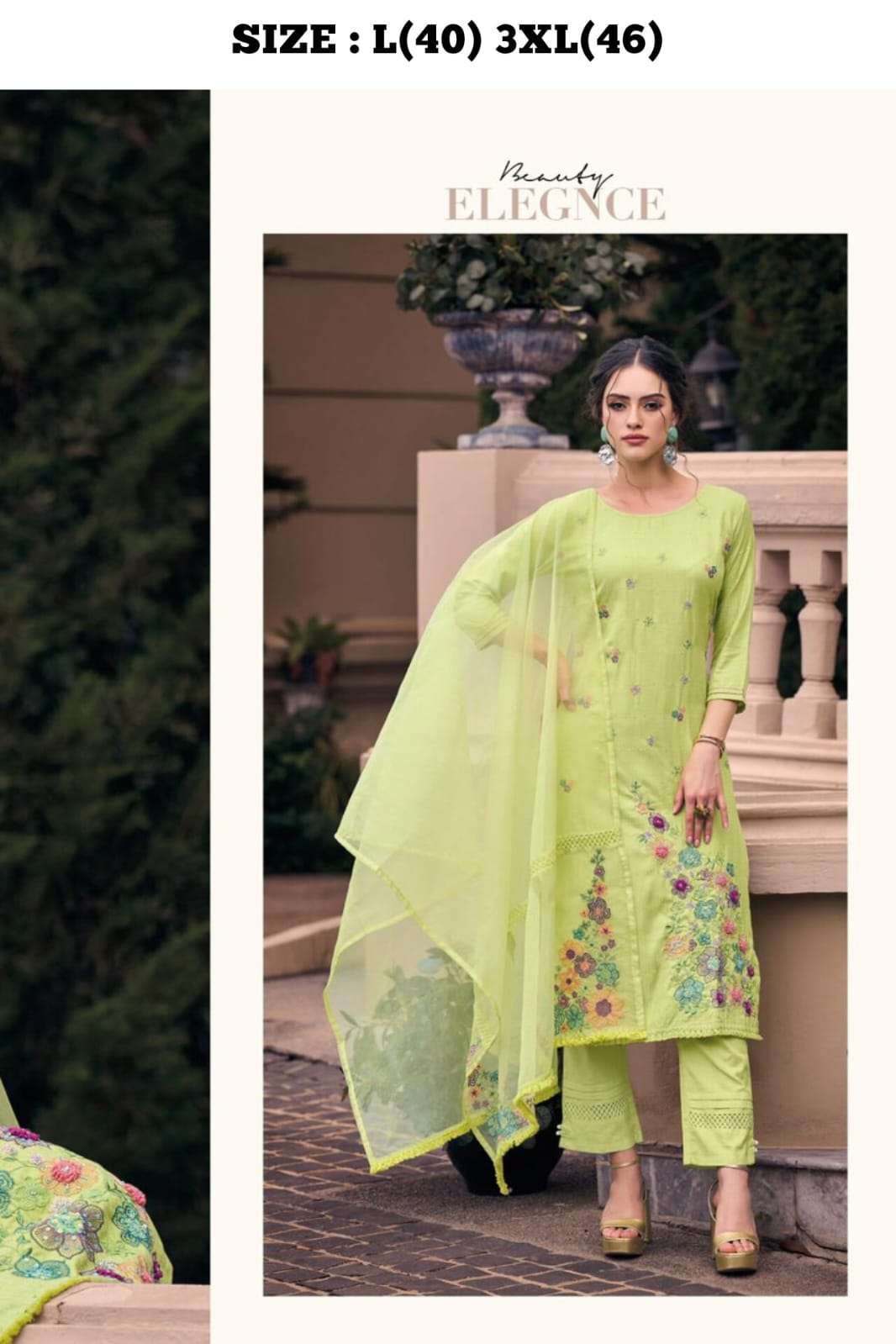 FLUER VOL-2 DESIGNER ORGANZA AND VISCOSE KURTI PENT AND DUPATTA SET