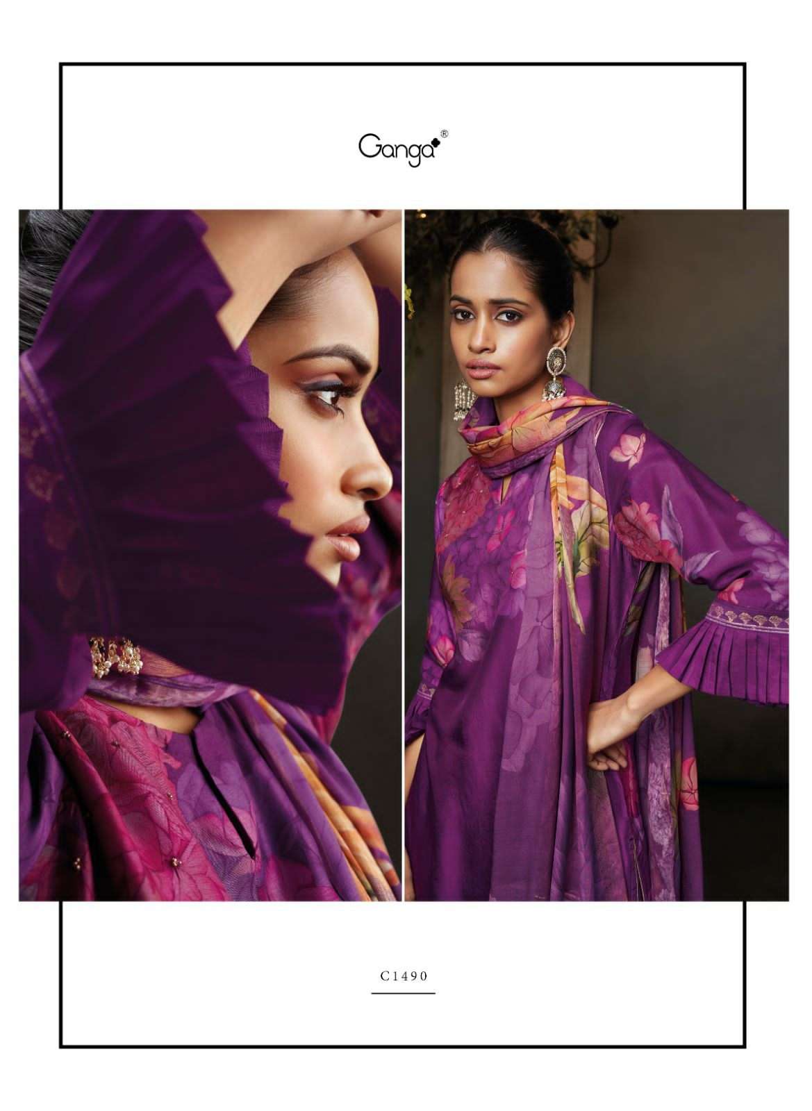 Ganga Florine Designer Collection Of Floral Printed Salwar Suit Dress