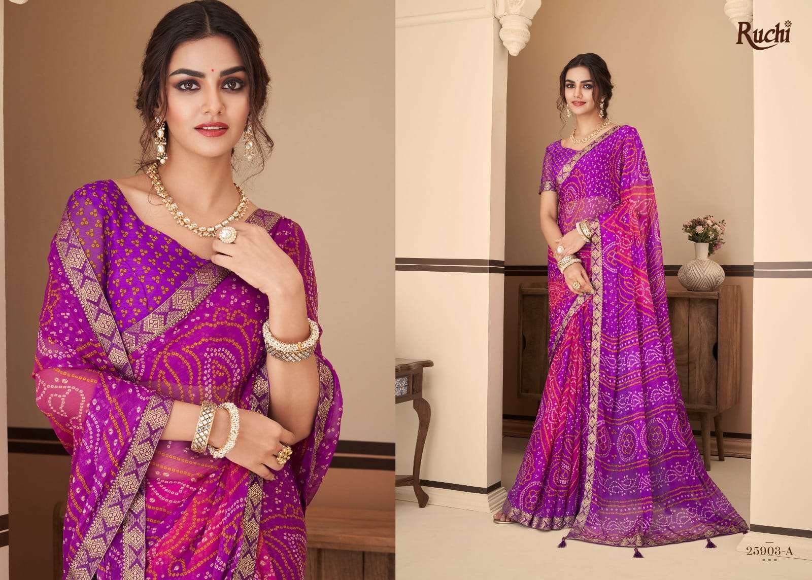 Ruchi Jalpari Vol-2 Traditional Chiffon Festival & Formal Wear Saree ...