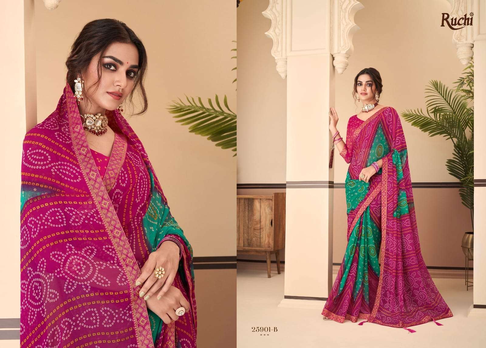 Ruchi Jalpari Vol-2 Traditional Chiffon Festival & Formal Wear Saree ...