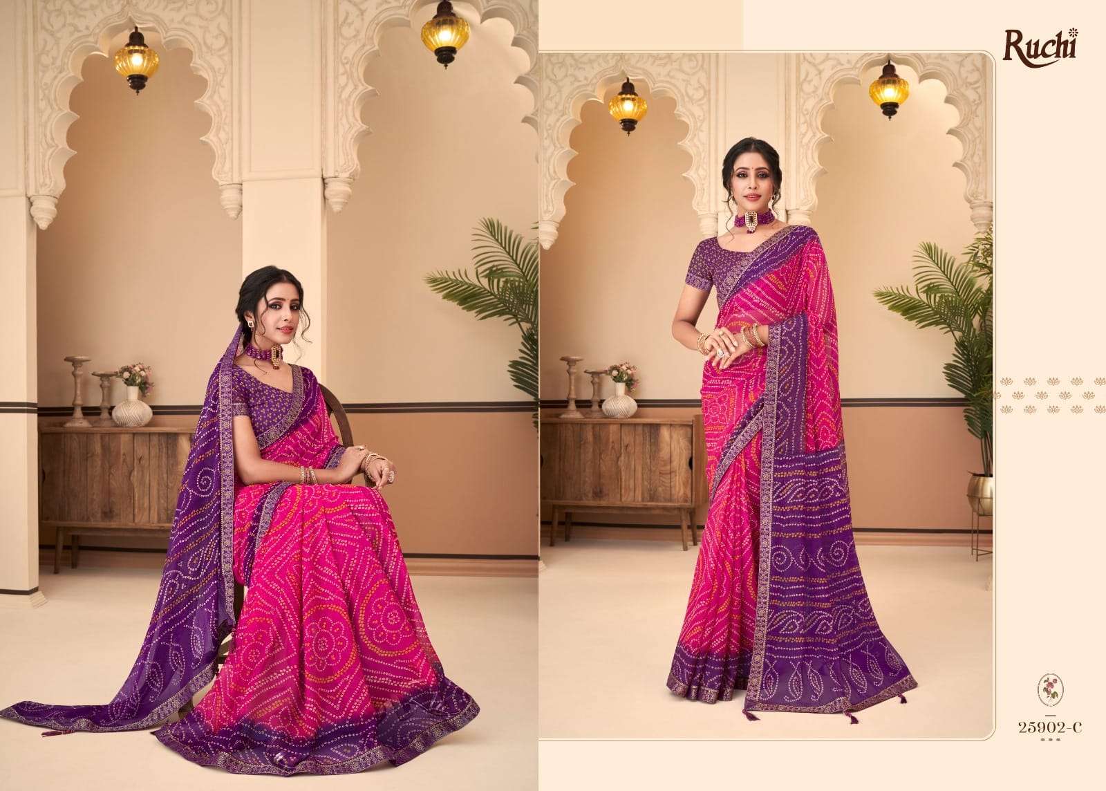 Ruchi Jalpari Vol-2 Traditional Chiffon Festival & Formal Wear Saree ...